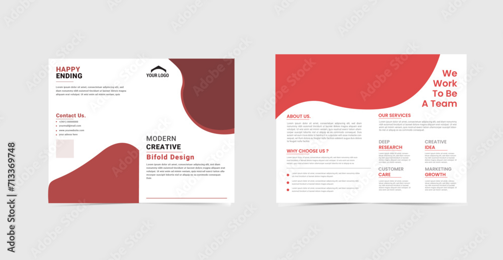 bi fold brochure printing || bi fold brochure template || bi fold ...