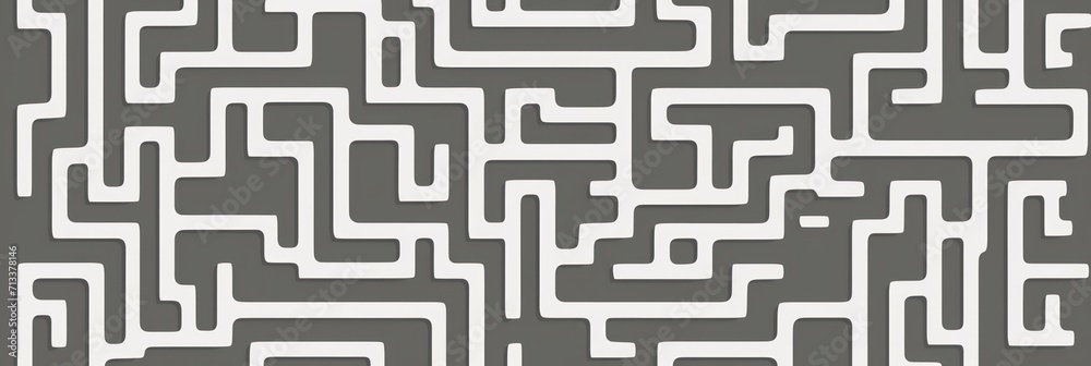 Random maze generator in the style of Jordn Grimmer, flat vector, gray ...