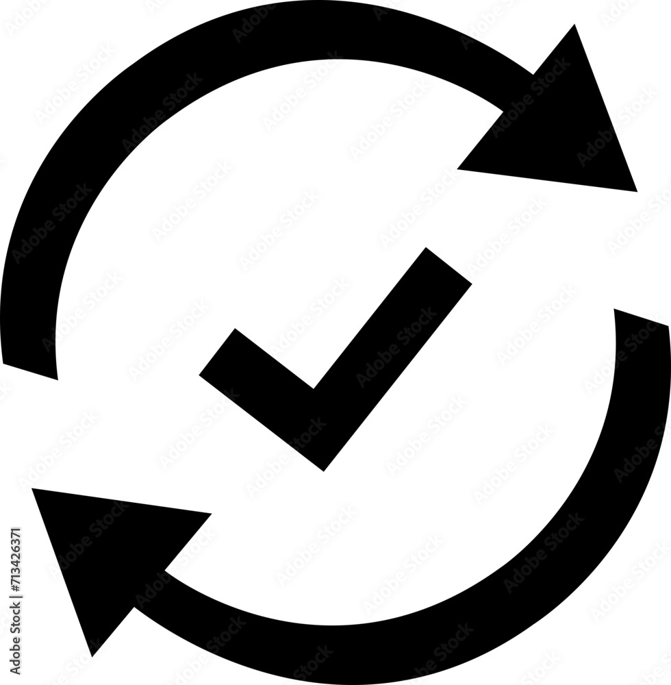 round convenient icon like easy pay or update. concept of replace or ...