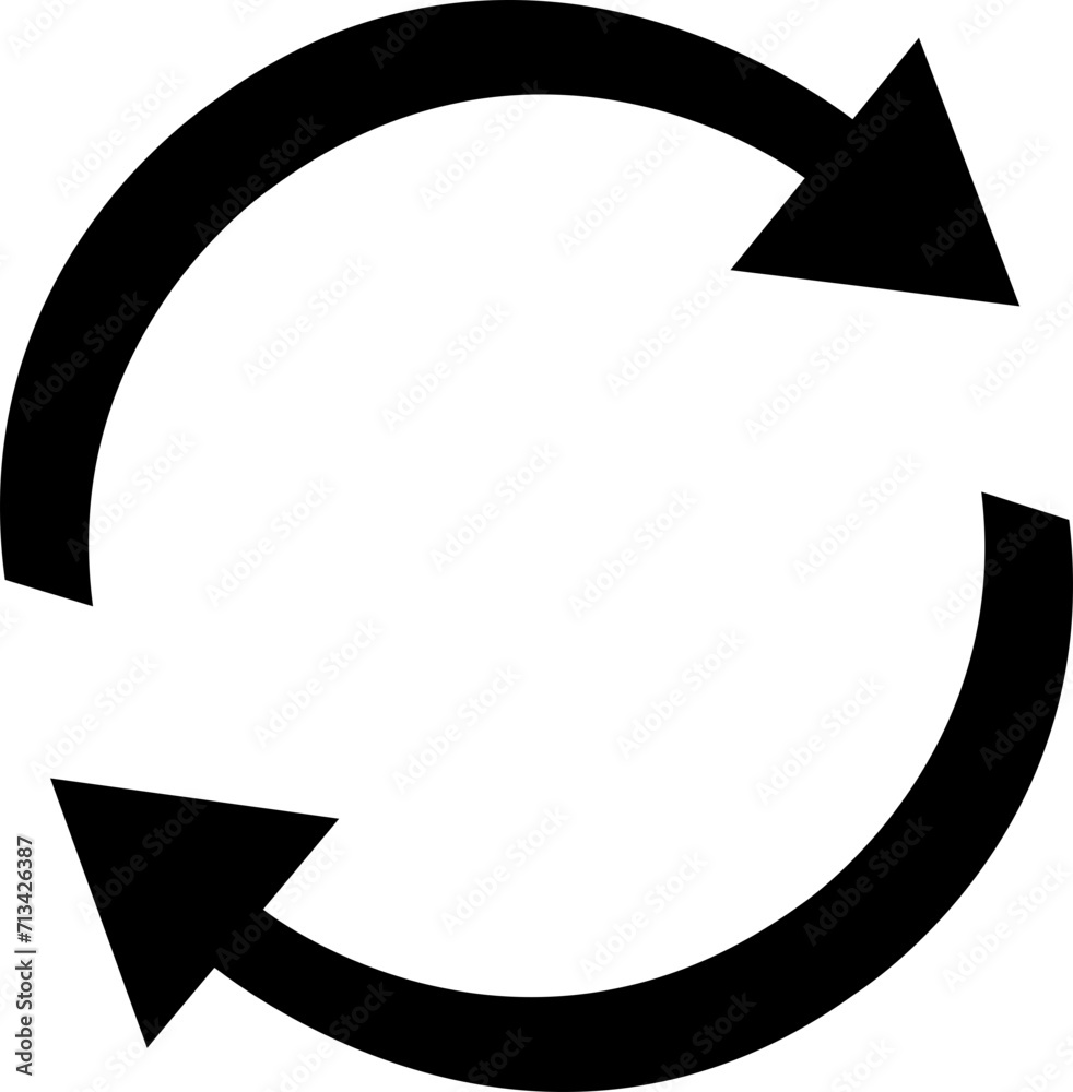 round convenient icon like easy pay or update. concept of replace or ...