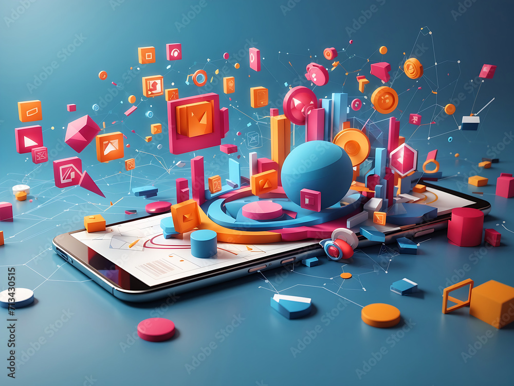 3d web development and application design process, UI-UX and web design ...