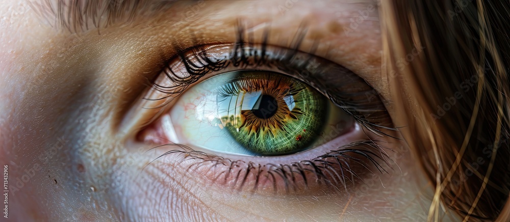 beautiful close up photo of eye that is brown on the one side and blue ...