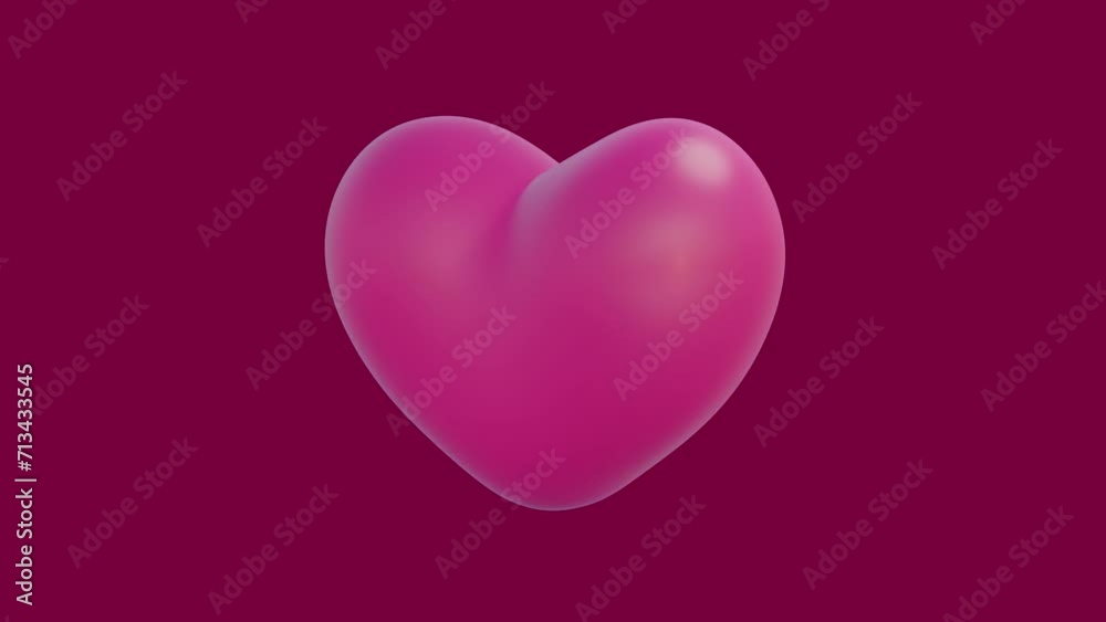Heart symbol of Love for Happy Valentine's Day. Looped Footage with ...