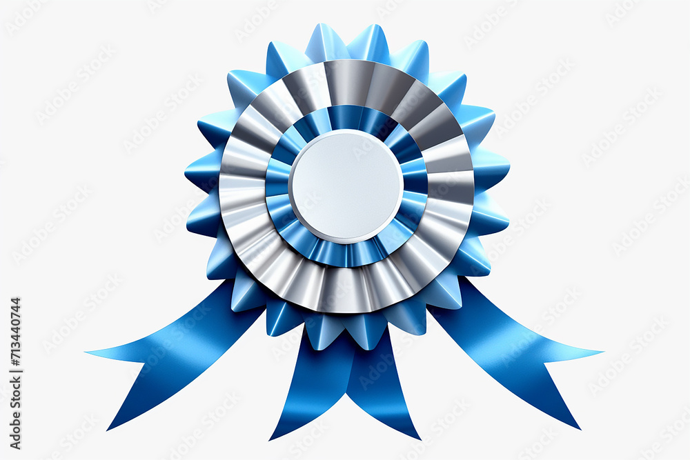 Gold medal. Gold medal with blue ribbon. Design winner golden medal ...