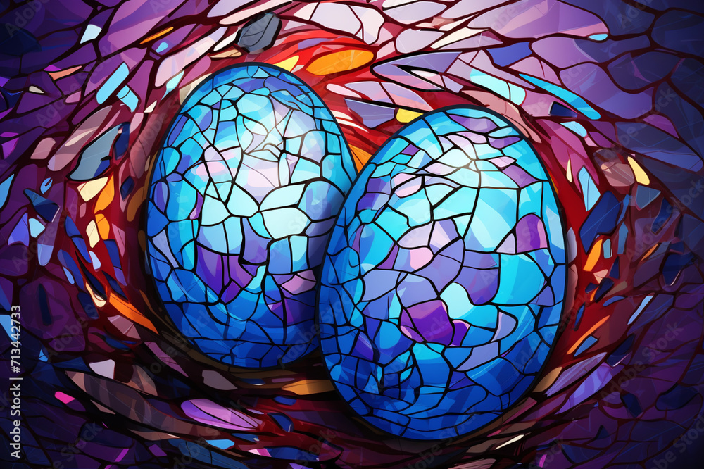 Mosaic Marvels: Vibrant Easter Eggs in the Captivating Style of ...