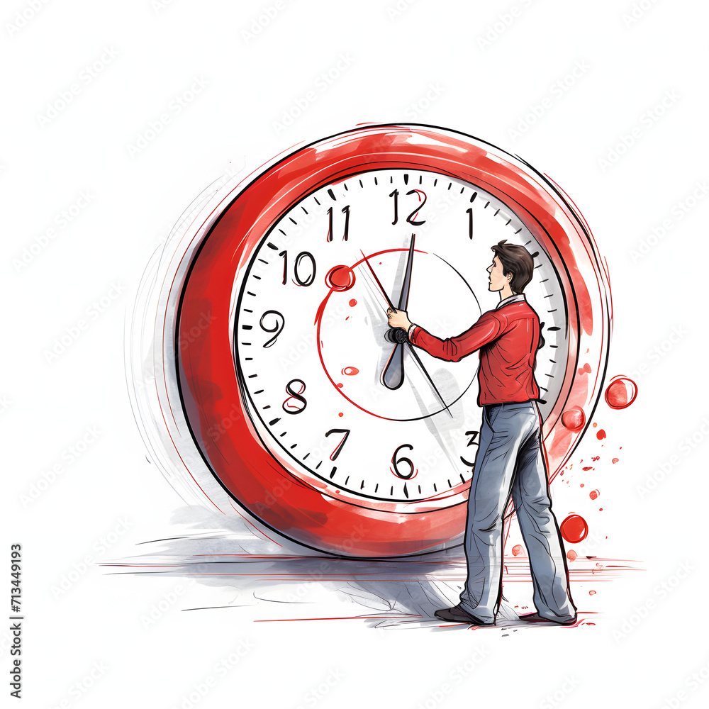 Individual using time management techniques, like the pomodoro ...