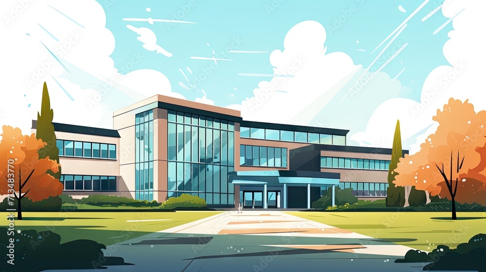 epitome of educational excellence with vibrant images of a modern ...