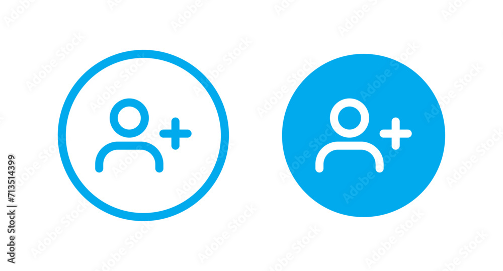 Add new user icon set Stock Vector | Adobe Stock