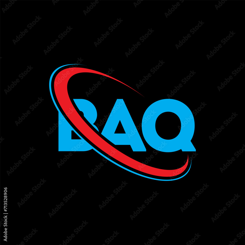 BAQ logo. BAQ letter. BAQ letter logo design. Intitials BAQ logo linked ...