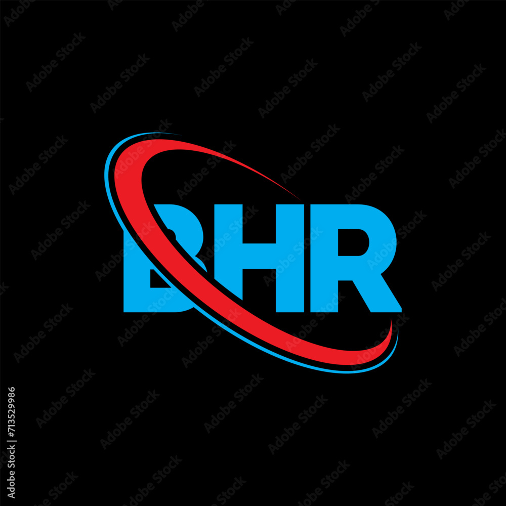 BHR logo. BHR letter. BHR letter logo design. Initials BHR logo linked ...