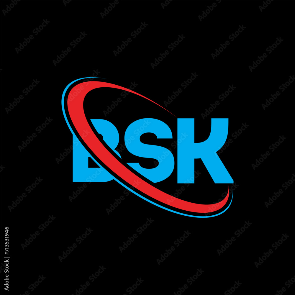 BSK logo. BSK letter. BSK letter logo design. Initials BSK logo linked ...