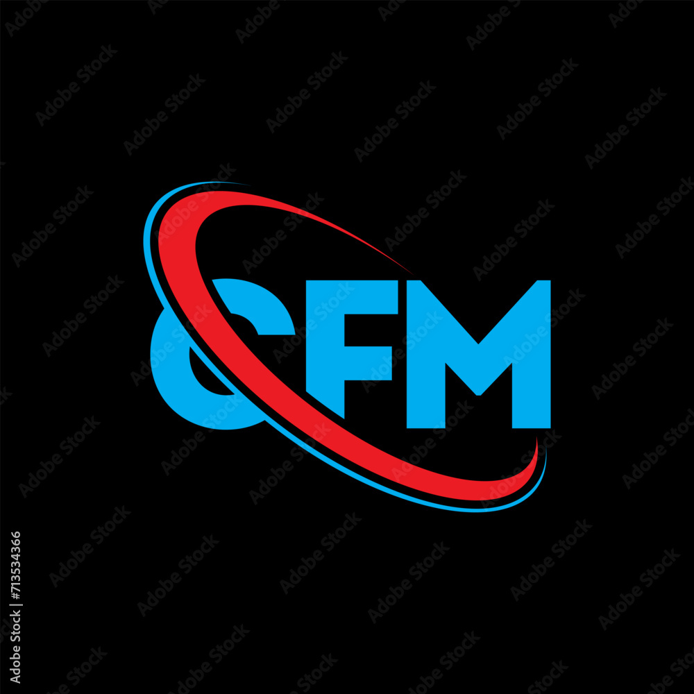 CFM logo. CFM letter. CFM letter logo design. Initials CFM logo linked ...