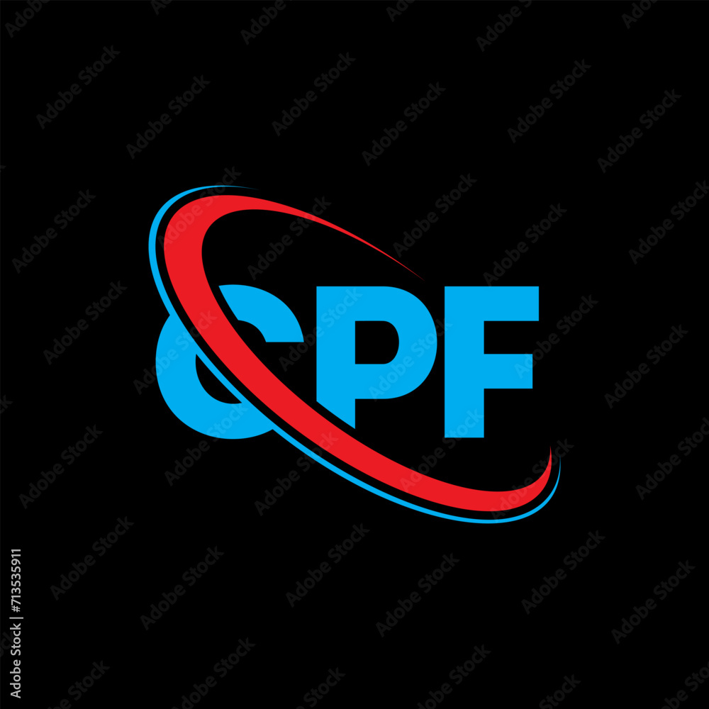 CPF logo. CPF letter. CPF letter logo design. Initials CPF logo linked ...