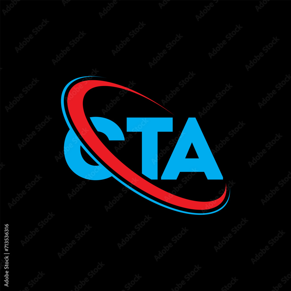 CTA logo. CTA letter. CTA letter logo design. Initials CTA logo linked ...