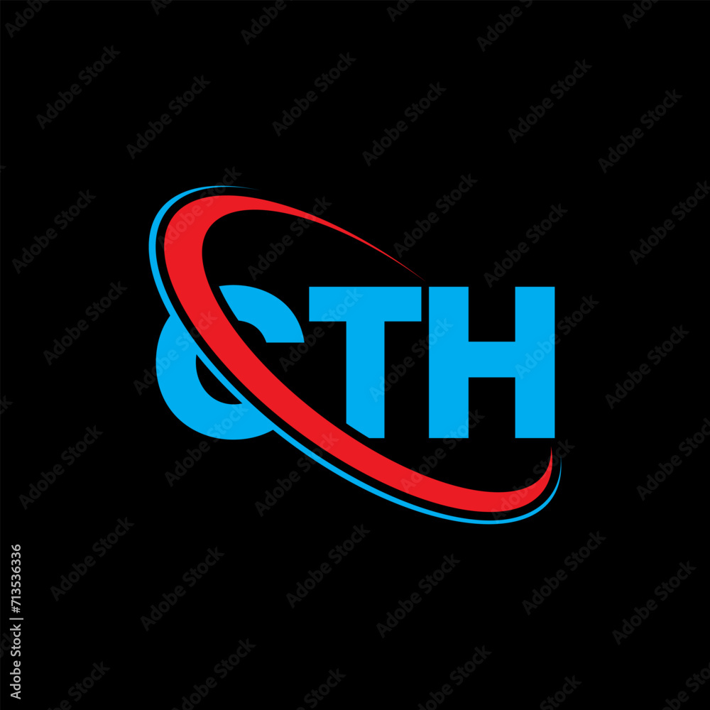 CTH logo. CTH letter. CTH letter logo design. Initials CTH logo linked ...