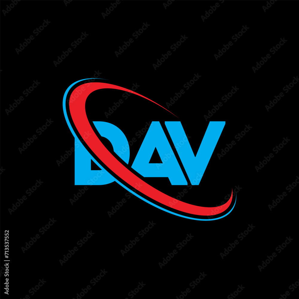 DAV logo. DAV letter. DAV letter logo design. Intitials DAV logo linked ...