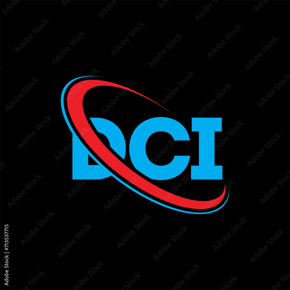 DCI logo. DCI letter. DCI letter logo design. Intitials DCI logo linked ...