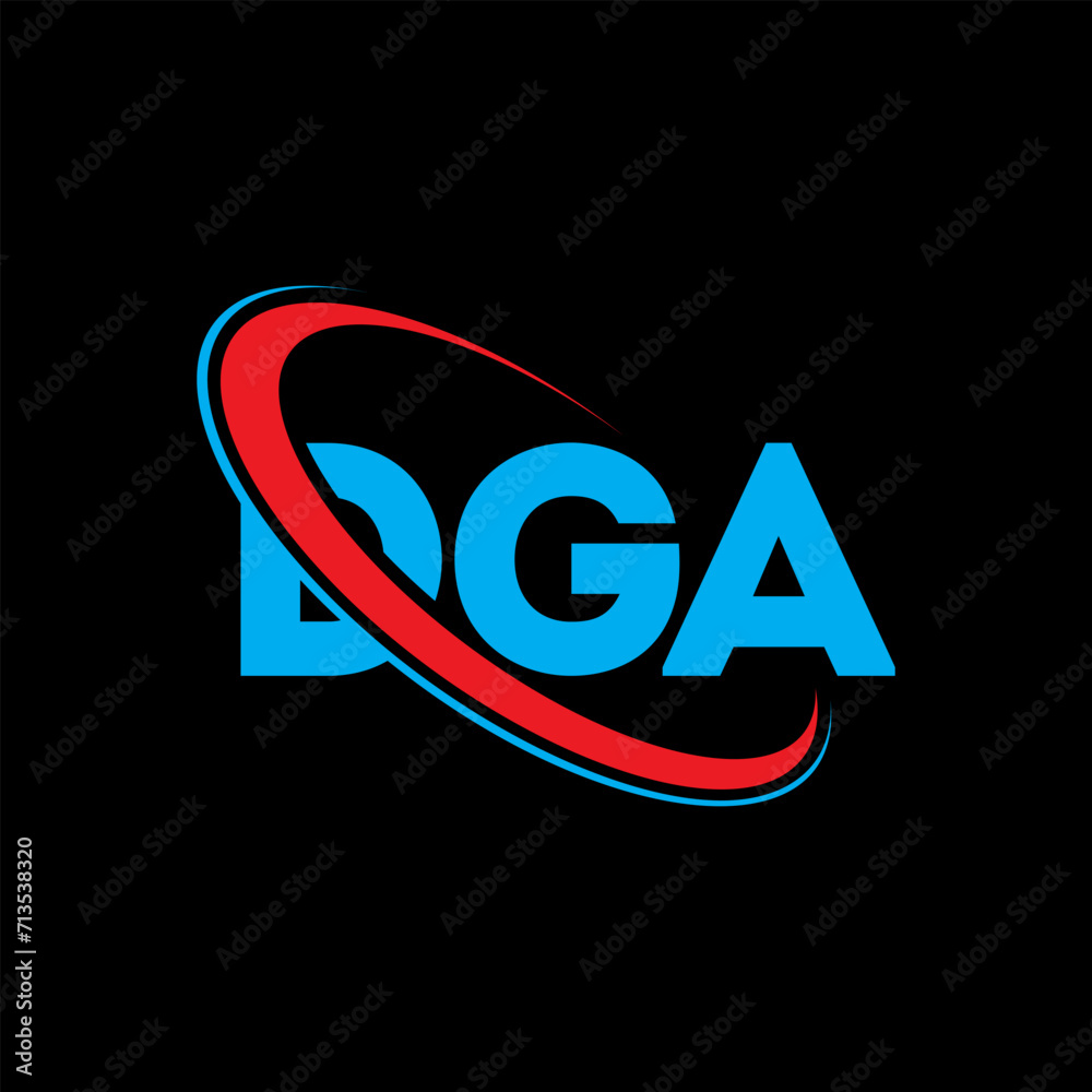 DGA logo. DGA letter. DGA letter logo design. Initials DGA logo linked ...