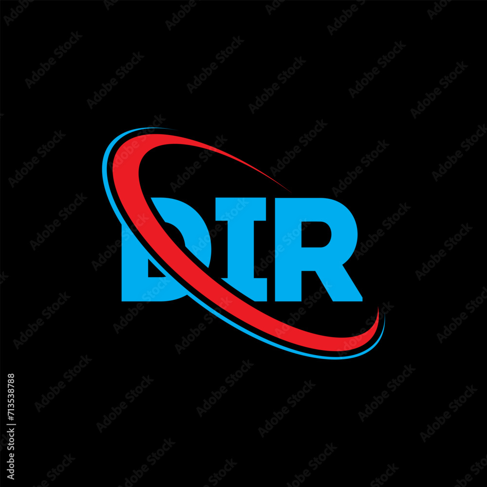 DIR logo. DIR letter. DIR letter logo design. Initials DIR logo linked ...
