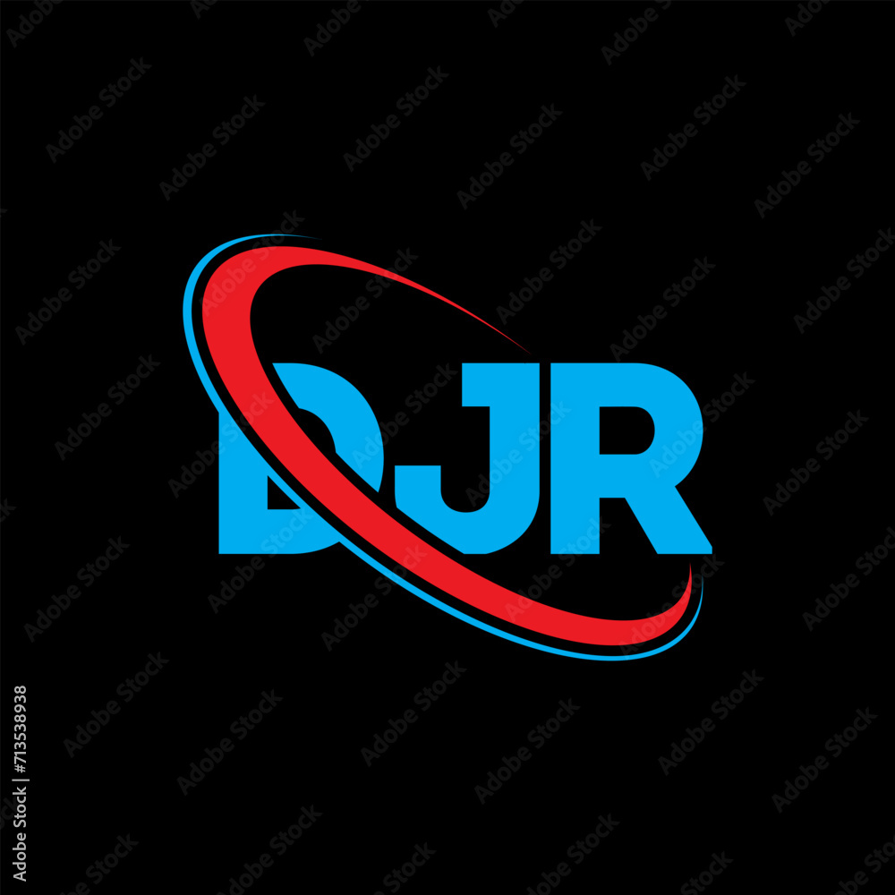 DJR logo. DJR letter. DJR letter logo design. Initials DJR logo linked ...