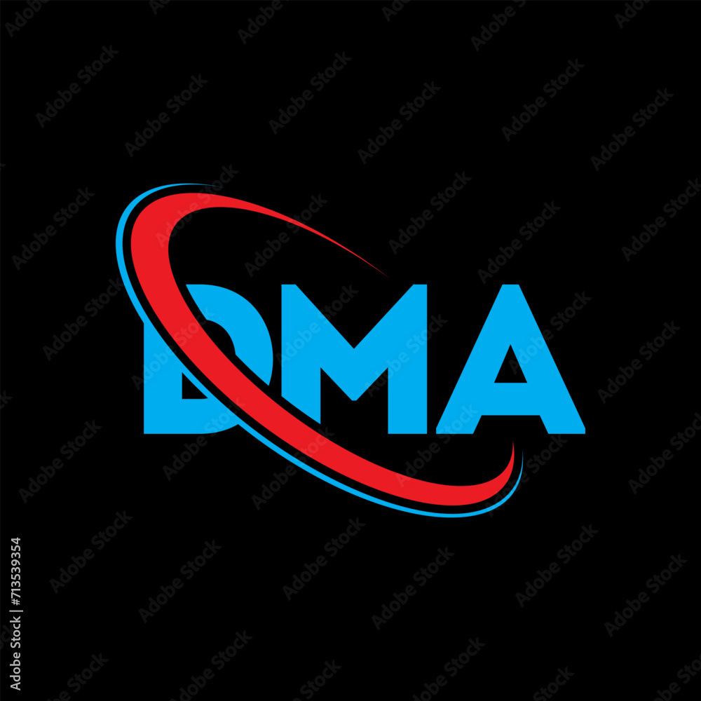 DMA logo. DMA letter. DMA letter logo design. Initials DMA logo linked ...