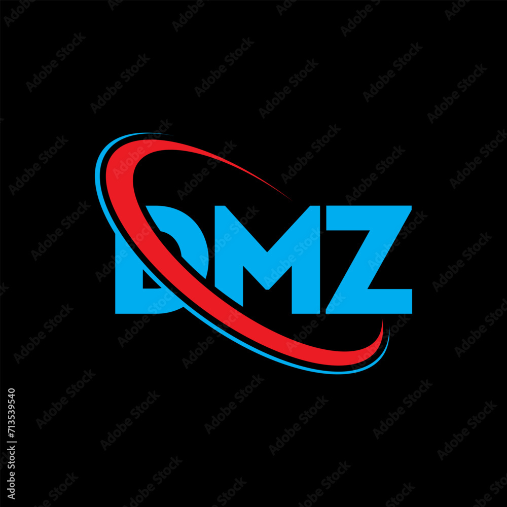 DMZ logo. DMZ letter. DMZ letter logo design. Initials DMZ logo linked ...