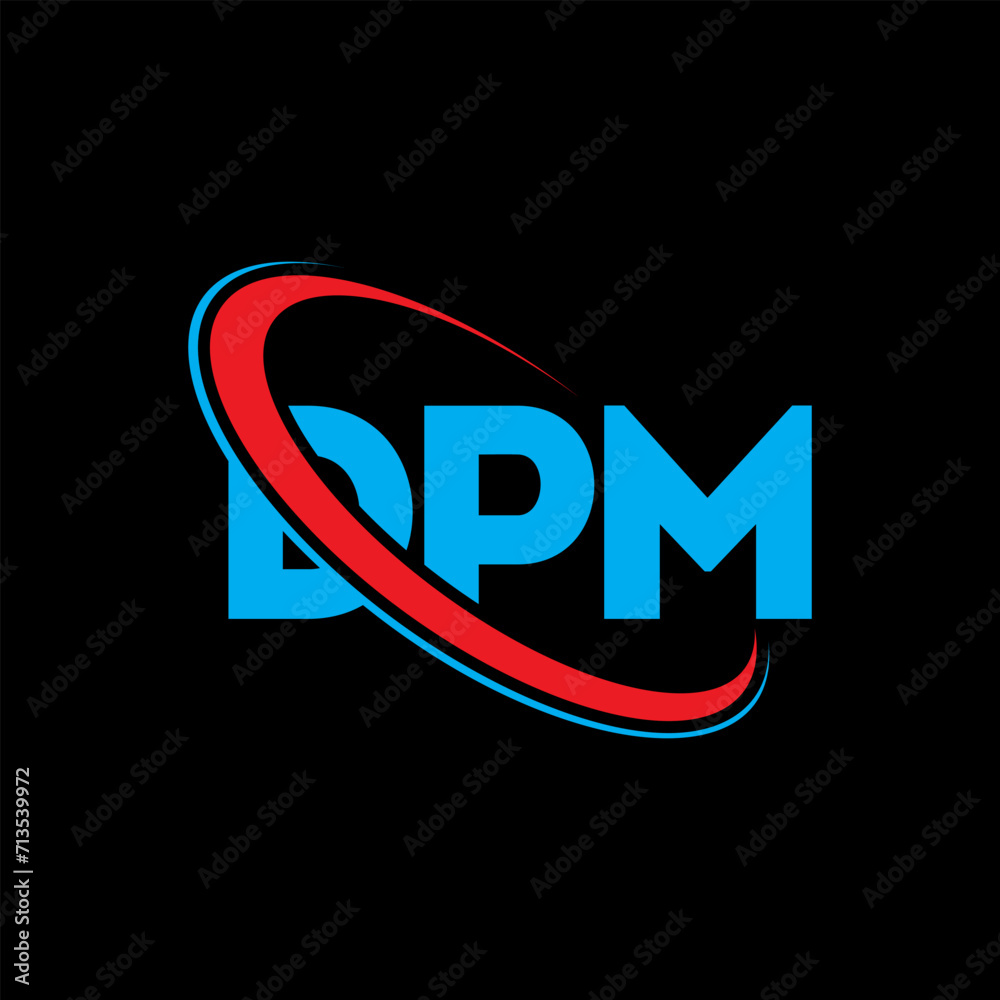 DPM logo. DPM letter. DPM letter logo design. Initials DPM logo linked ...