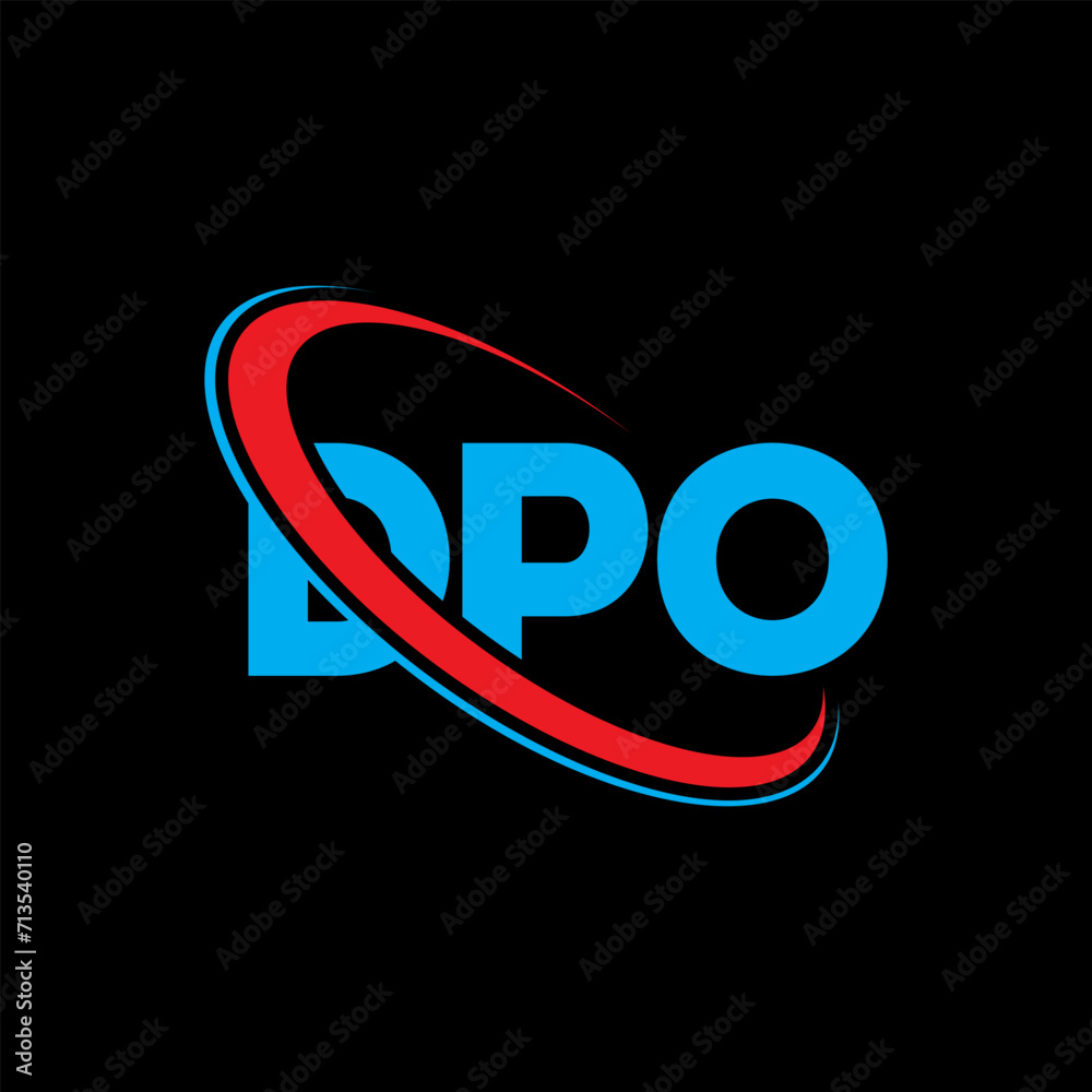 DPO logo. DPO letter. DPO letter logo design. Initials DPO logo linked ...