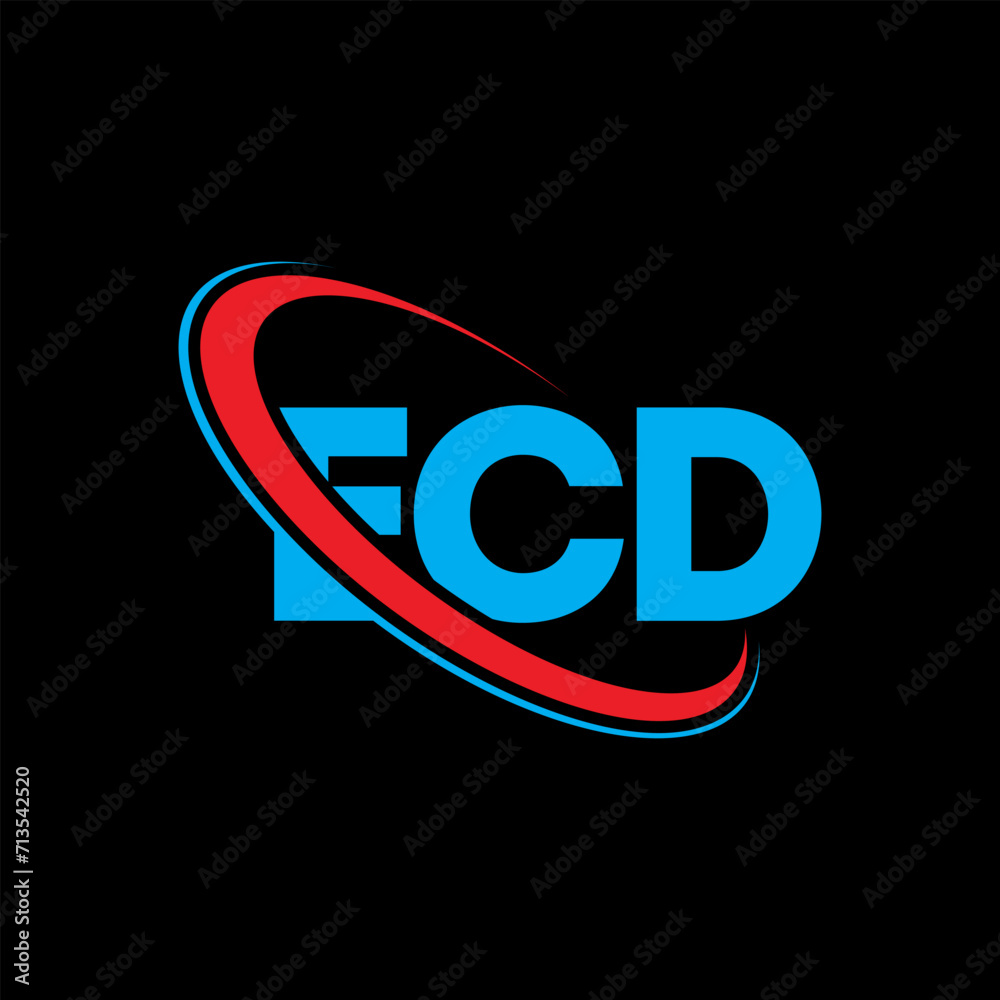 Vecteur Stock ECD logo. ECD letter. ECD letter logo design. Intitials ...
