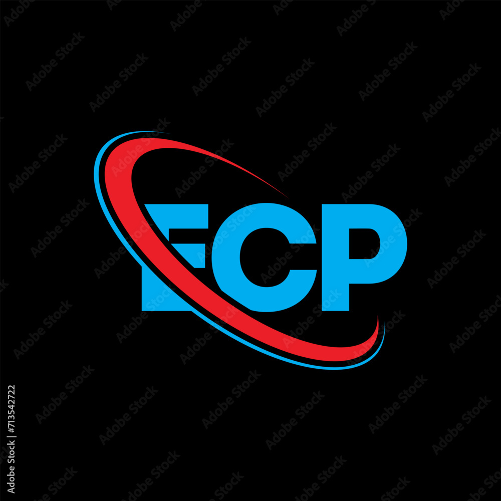 ECP logo. ECP letter. ECP letter logo design. Intitials ECP logo linked ...