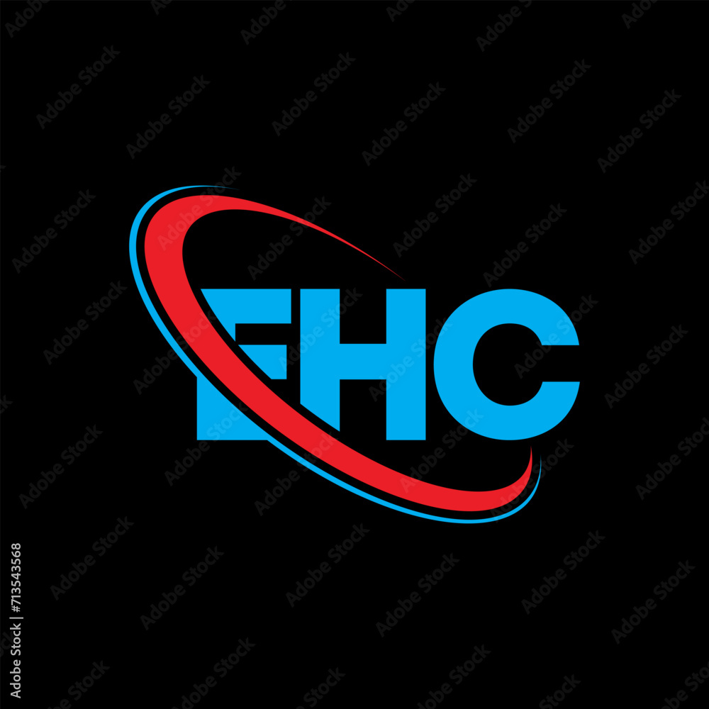 EHC logo. EHC letter. EHC letter logo design. Initials EHC logo linked ...