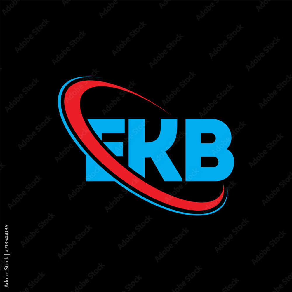 EKB logo. EKB letter. EKB letter logo design. Initials EKB logo linked ...