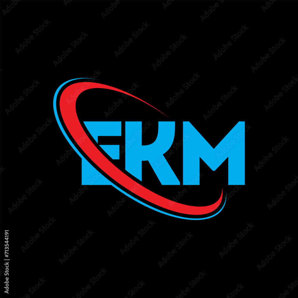 EKM logo. EKM letter. EKM letter logo design. Initials EKM logo linked ...