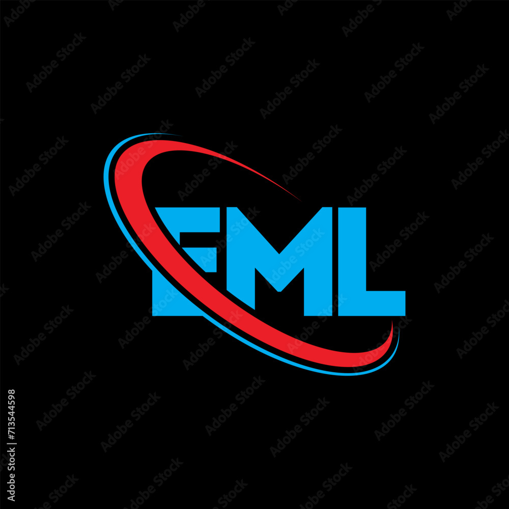 EML logo. EML letter. EML letter logo design. Initials EML logo linked ...