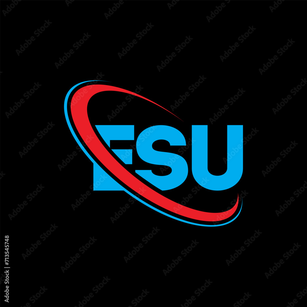 ESU logo. ESU letter. ESU letter logo design. Initials ESU logo linked ...