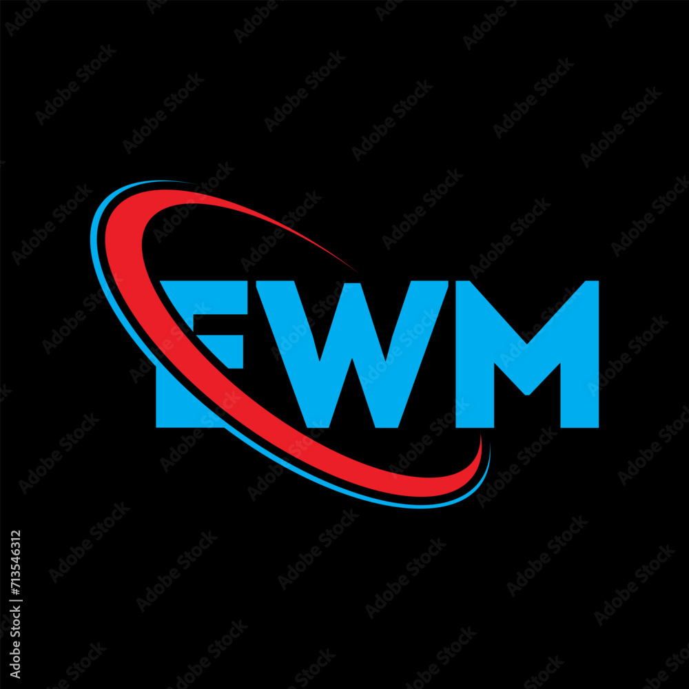 EWM logo. EWM letter. EWM letter logo design. Initials EWM logo linked ...