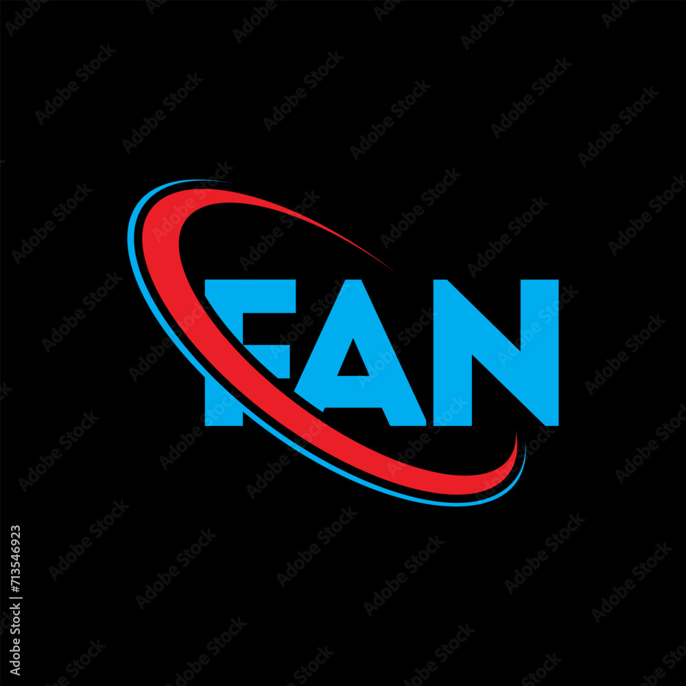 FAN logo. FAN letter. FAN letter logo design. Intitials FAN logo linked ...