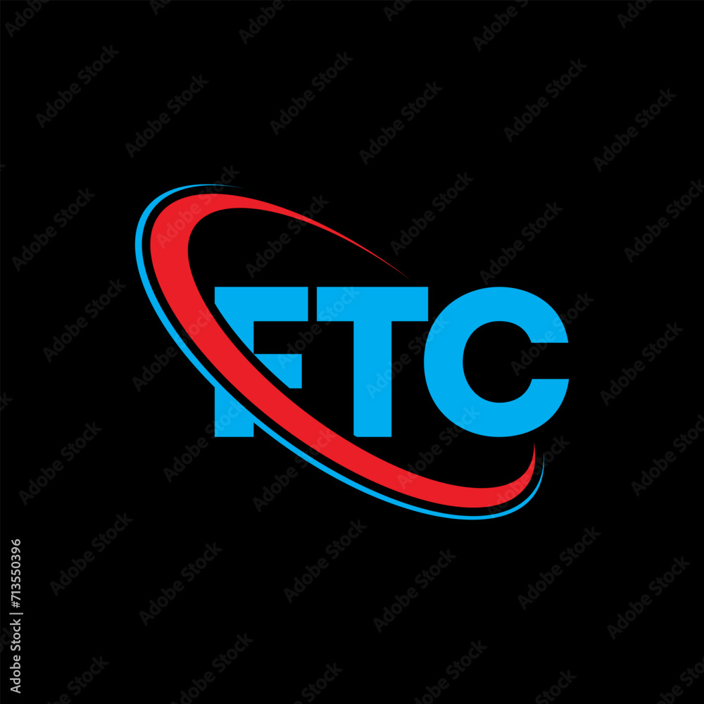 FTC logo. FTC letter. FTC letter logo design. Initials FTC logo linked ...