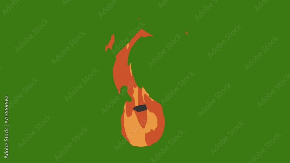 Fiery Cartoon Explosion: 4K Flash FX Fire Animation with Alpha Channel ...