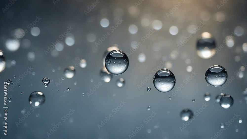 water drops on a glass A realistic water drops background, showing the ...