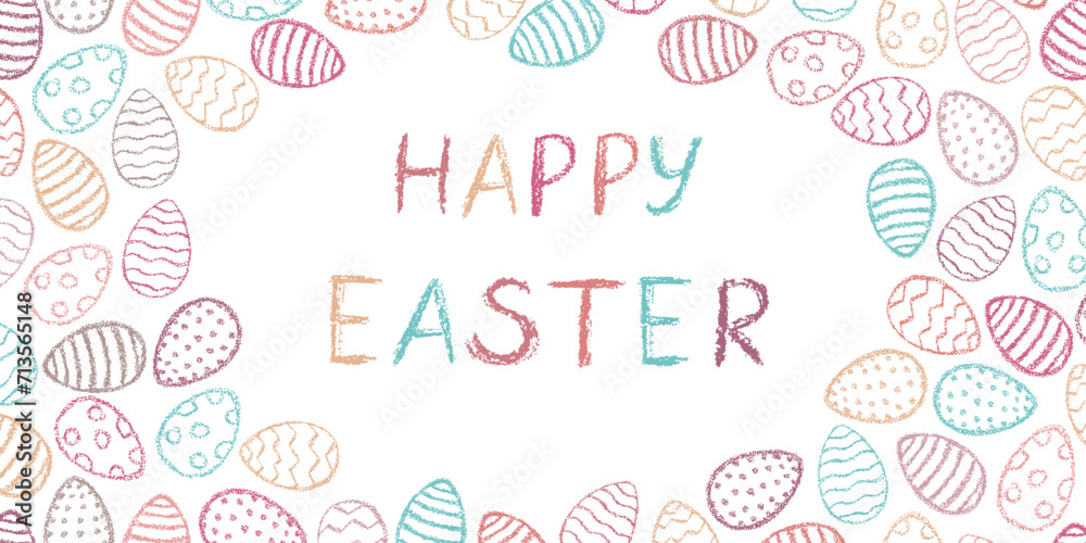 Grafika wektorowa Stock: Easter background. Happy Easter banner. Color ...