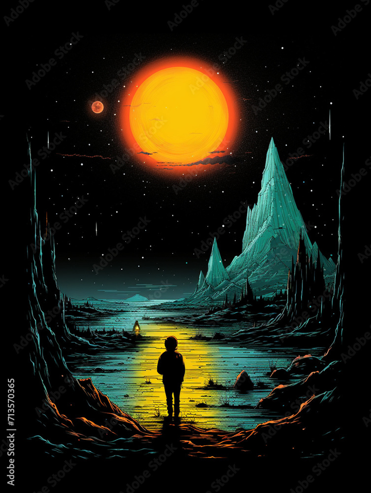 T-shirt design, pastel, collector, smile robot, Wes Anderson, david ...