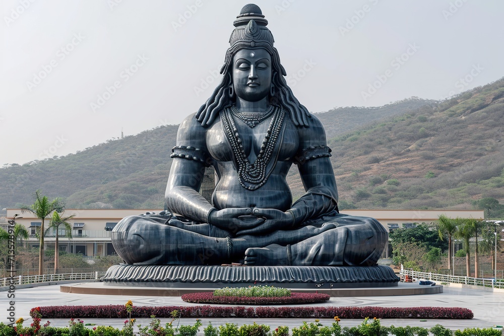 The tallest Adiyogi statue, Isha foundation Coimbatore Stock Photo ...