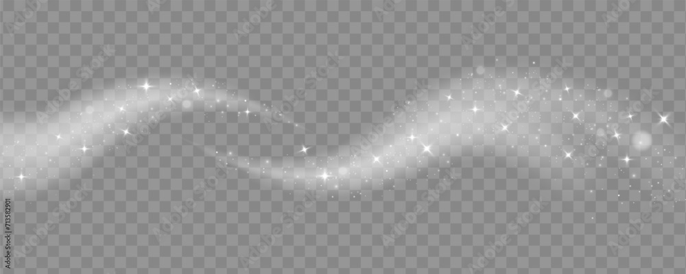 Overlay magic effect glowing traces of sparkle dust star waves ...