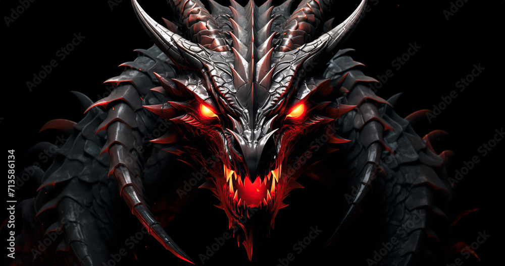 Satanic Serpent: The Malevolent Presence of an Evil Black Dragon with ...