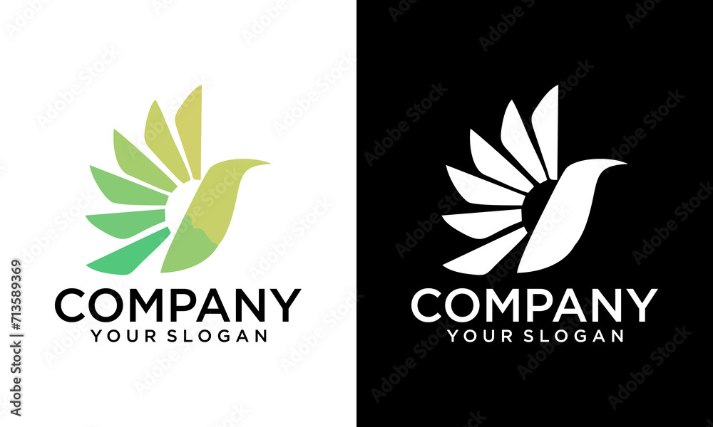 simple bird wing design logo, Wings badges. Collection wings badges ...