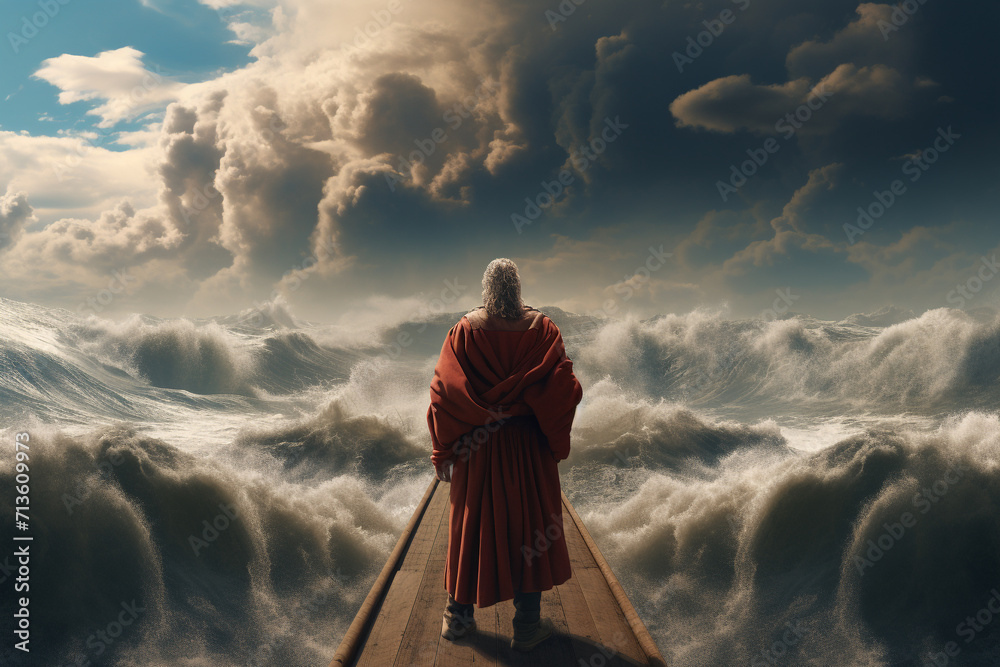 moses breeds the sea, biblical figure, leader and legislator of the ...