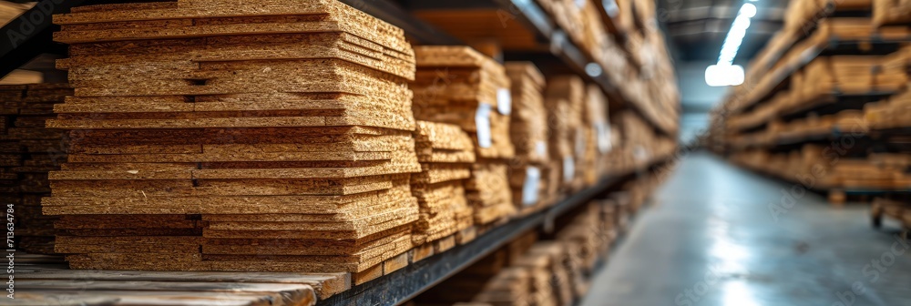 Osb Boards In Stock Chipboard Stacked On Pallets, Background Image ...