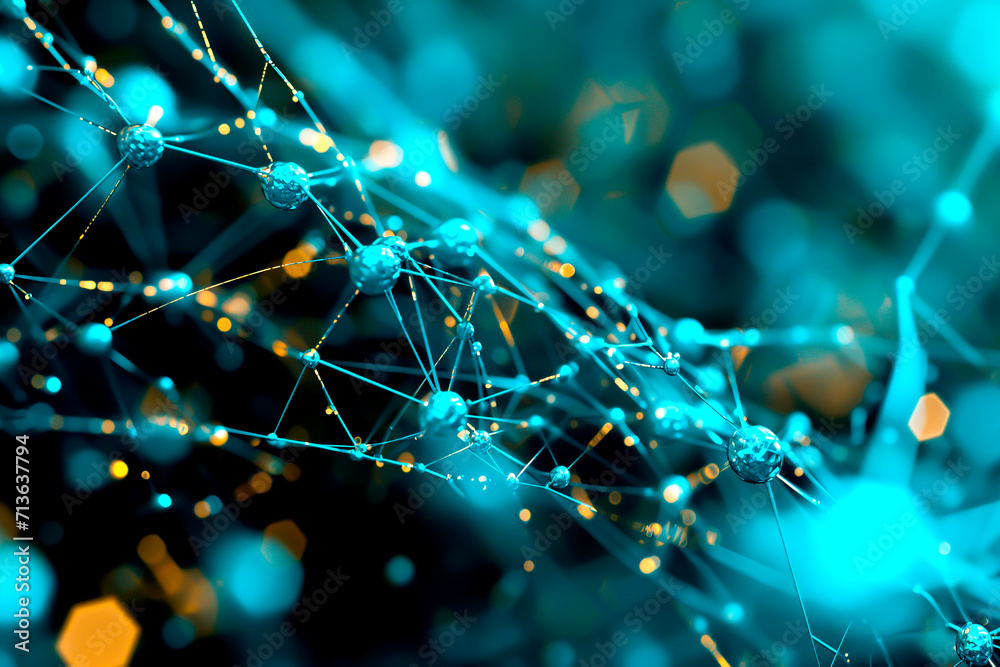 A neural network of artificial intelligence or human brain operating in ...