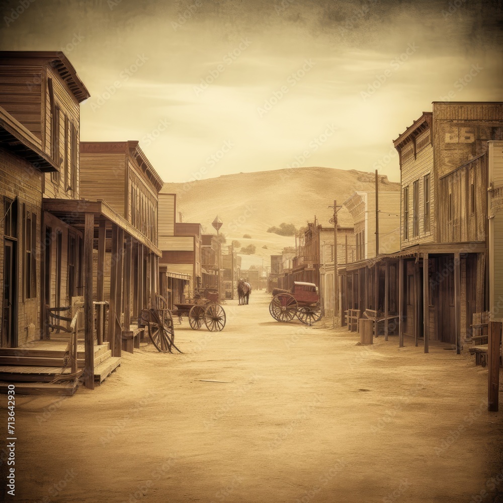 Wild West Town Photo Backdrop: Starry Night, Cactus Silhouettes ...